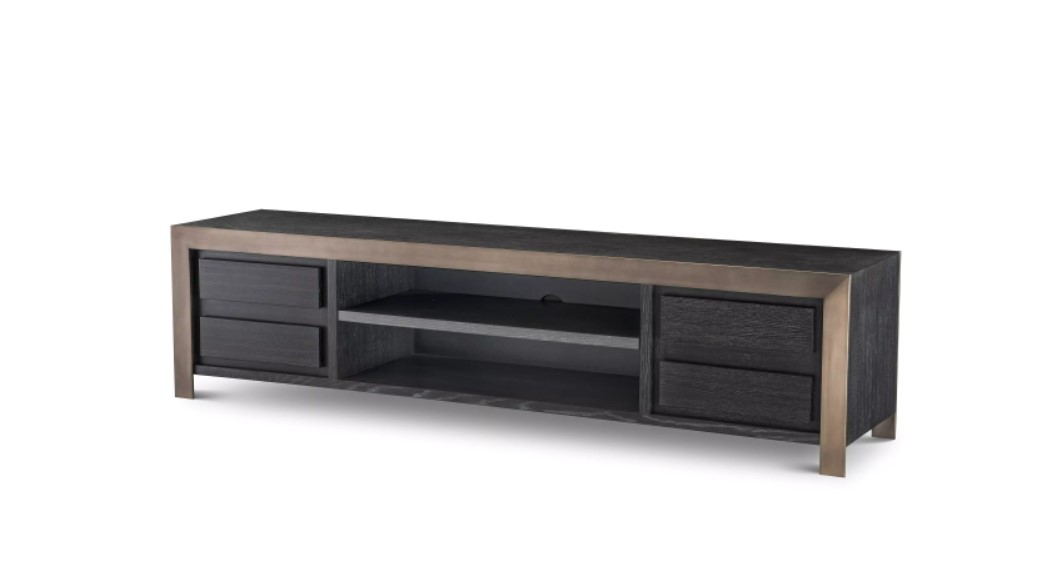 Тумба под ТВ Talbot charcoal grey oak ven med bronze 115094 Eichholtz ...